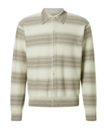 Auralee Striped Cotton And Silk Cardigan