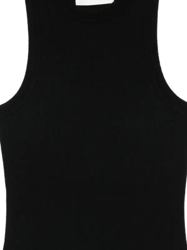 LISA YANG Ribbed Sleeveless Round Neck Vest