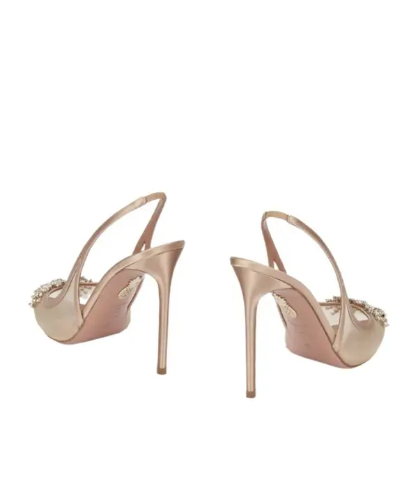 AQUAZZURA Firework 105 Crystal Slingback Heeled Pumps