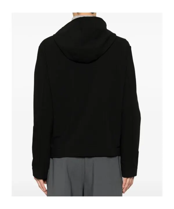 Emporio Armani Blouson Jacket Seersucker With Down And Feather Padding