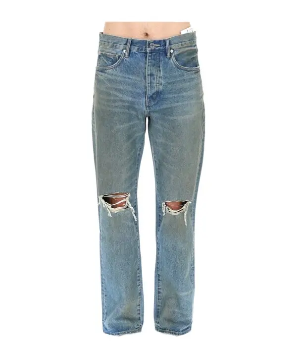 PURPLE BRAND Belt Loop Jeans With Button Closure - Gray