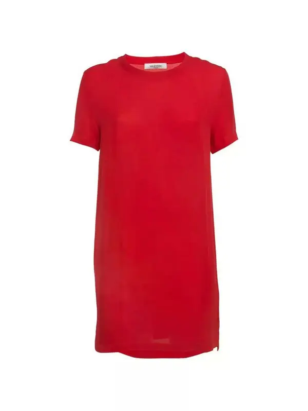 Valentino Garavani Silk Crewneck Short-sleeve Mini Dress