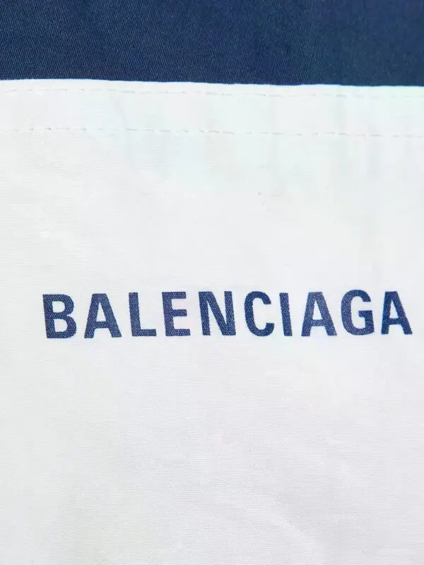 Balenciaga Color-block Logo Print Jacket