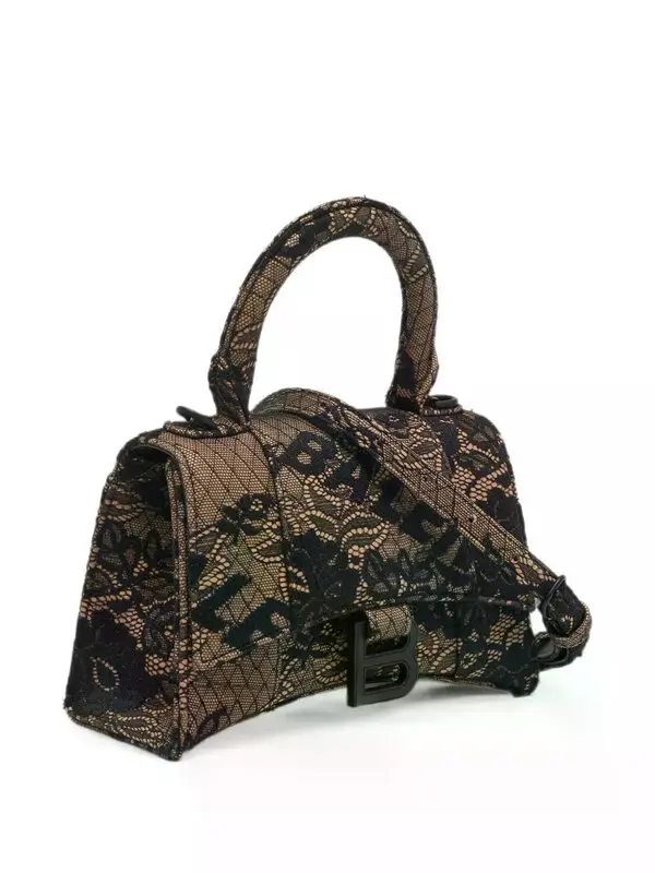 Balenciaga Xs Hourglass Lace Shoulder Bag