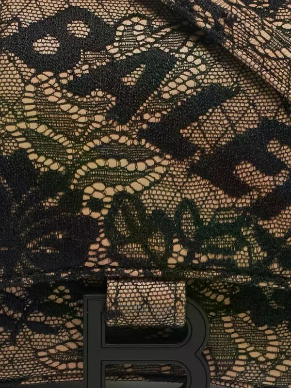 Balenciaga Xs Hourglass Lace Shoulder Bag