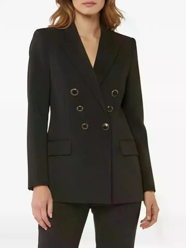 Elisabetta Franchi Double-breasted Crepe Blazer