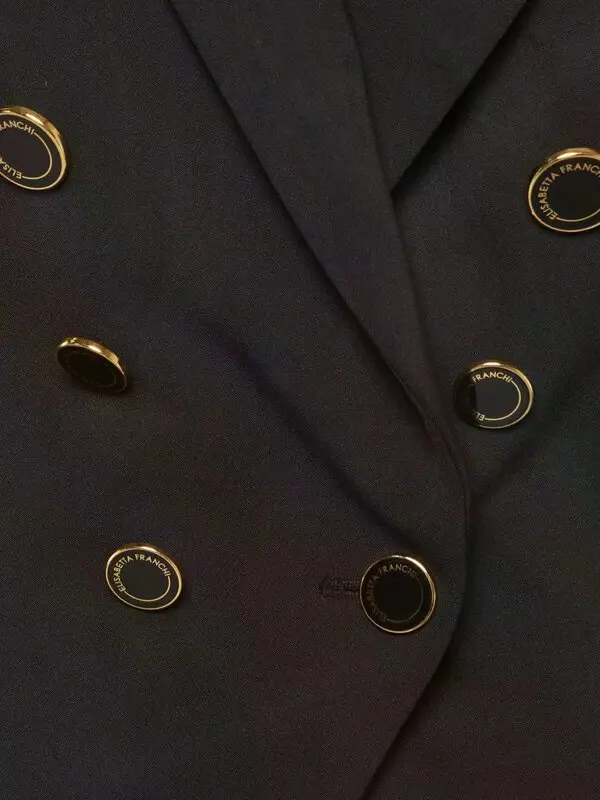 Elisabetta Franchi Double-breasted Crepe Blazer