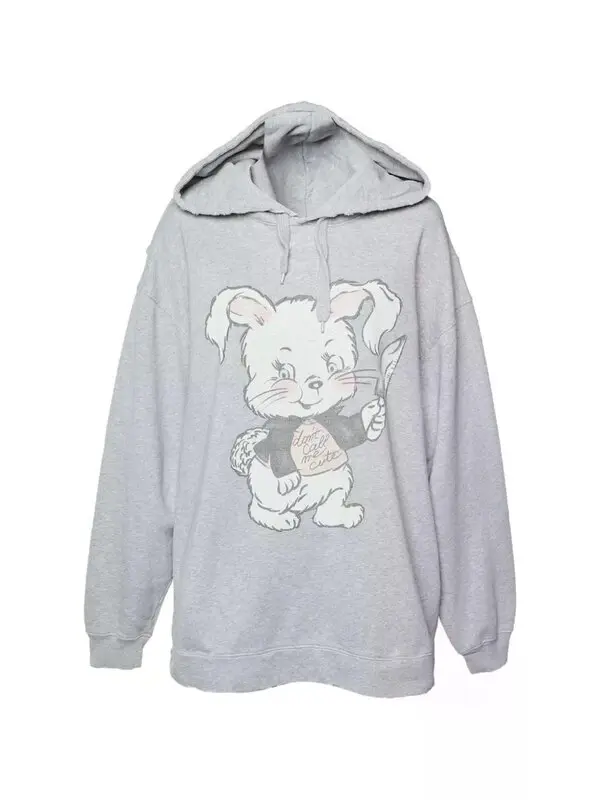 Moschino Bunny-print Hoodie - Grey