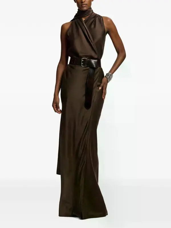 Ralph Lauren Rynn Sleeveless Gown - Brown