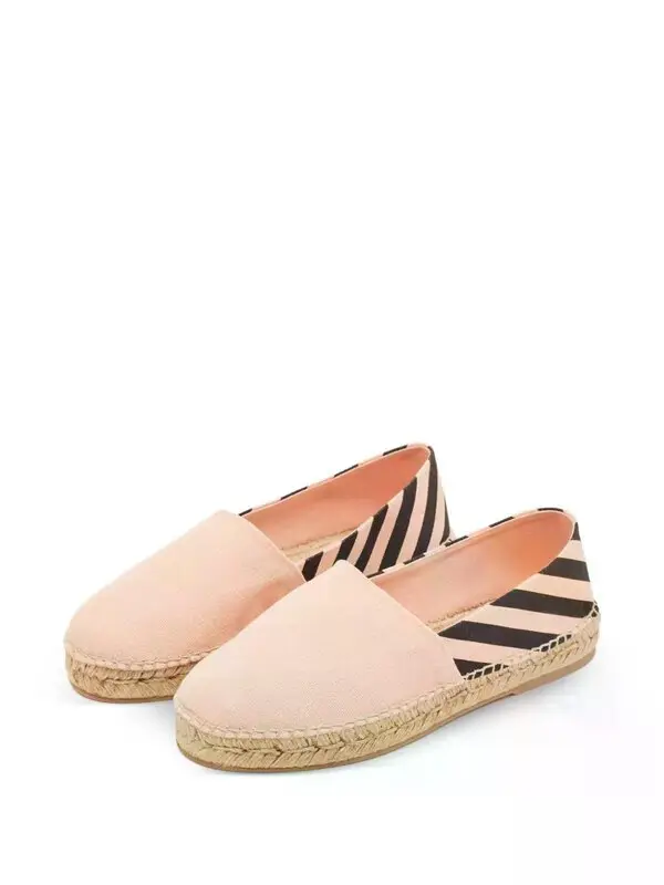 Off-White Striped Canvas Espadrilles