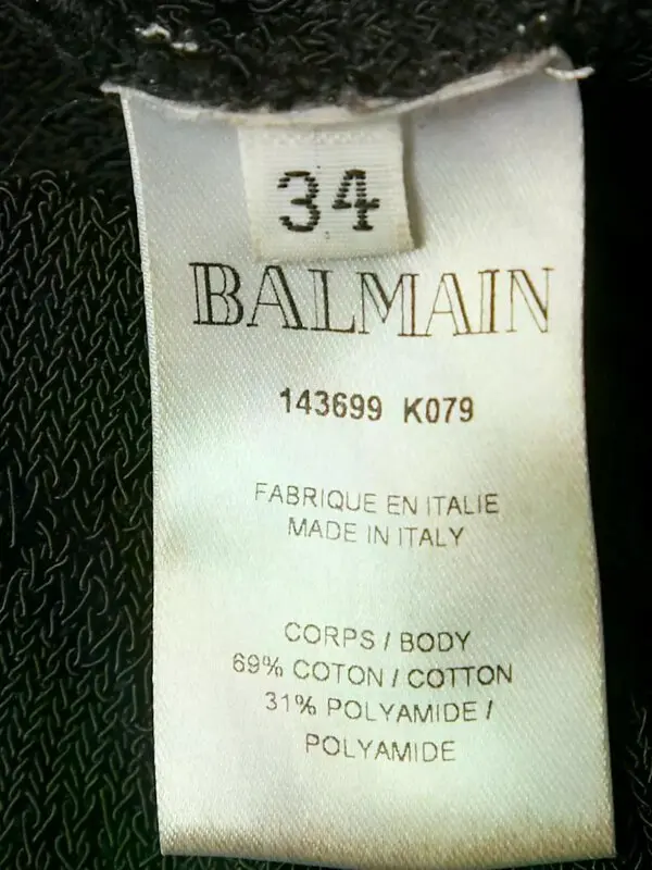 Balmain Chevron Diamond Knit Mini Dress