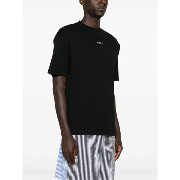 Drole De Monsieur Slogan-print Cotton T-shirt - Black