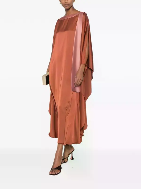 LE RJTANGE Satin Draped Dress
