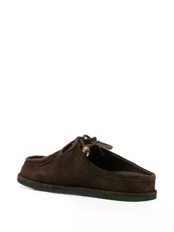 ADRIANNA FERETTI Embellished Suede Mules