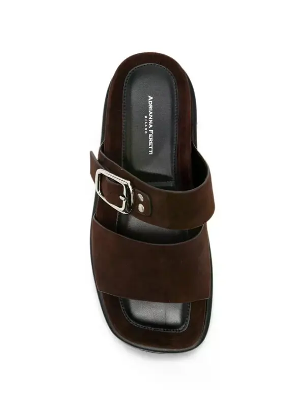 ADRIANNA FERETTI Suede Sandals With Buckle Fastening
