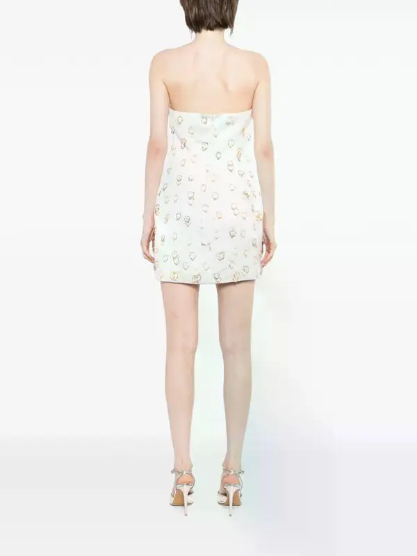 Cynthia Rowley Ring Embellished Strapless Mini Dress