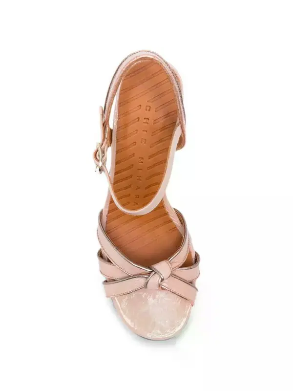 Chie Mihara Knotted Patent Leather Sandals