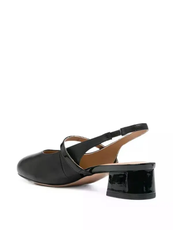 ADRIANNA FERETTI Slingback Pumps With Gold-tone Button Detail
