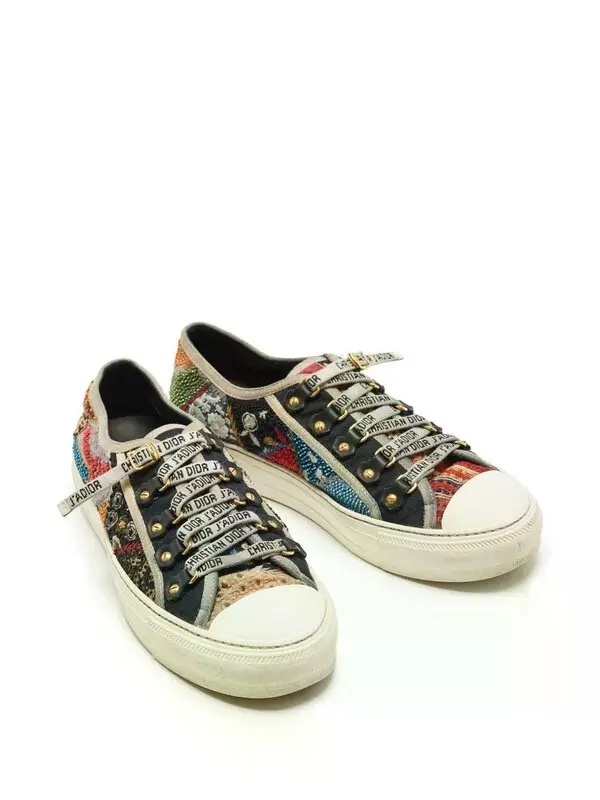 Dior Walk'n' Embroidered Sneakers - Black