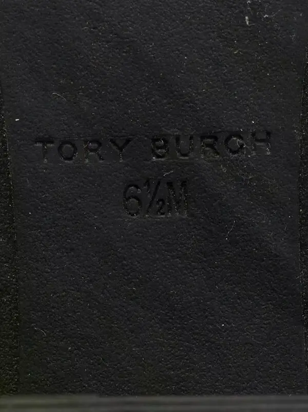 Tory Burch Leather Square Toe Block Heel Boots