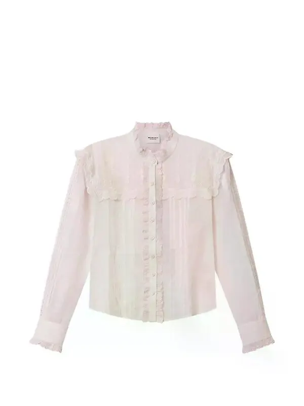 MARANT ETOILE Lonzie Embroidered Top - Pink