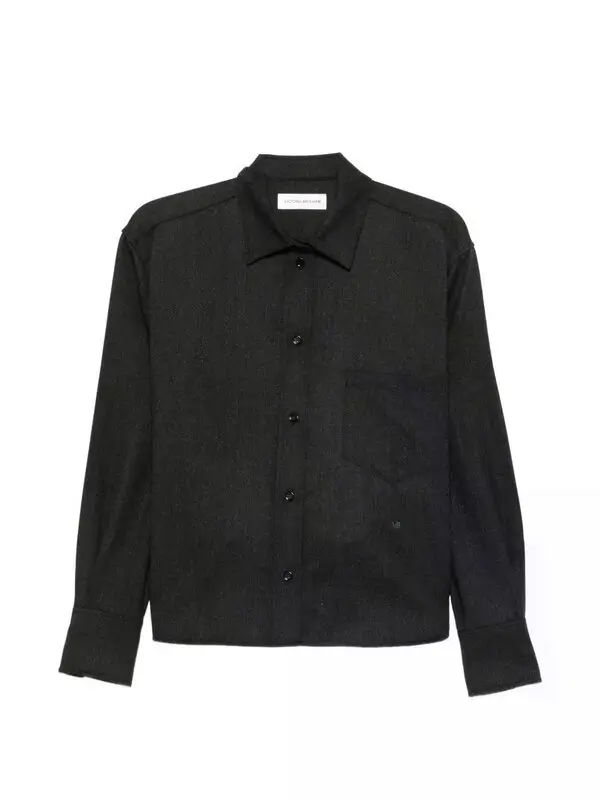Victoria Beckham Logo Embroidered Button-down Shirt