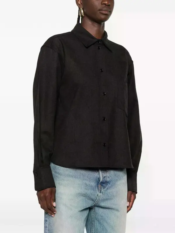 Victoria Beckham Logo Embroidered Button-down Shirt