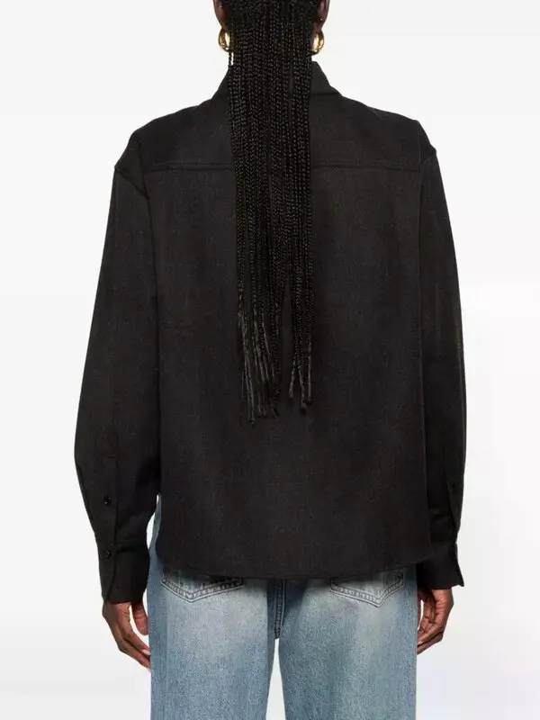 Victoria Beckham Logo Embroidered Button-down Shirt