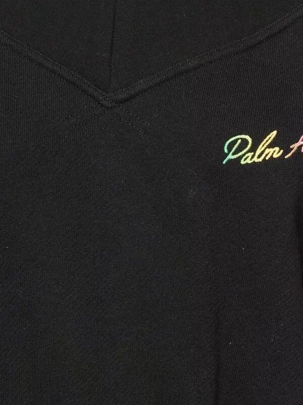 Palm Angels Embroidered Off-shoulder Sweatshirt
