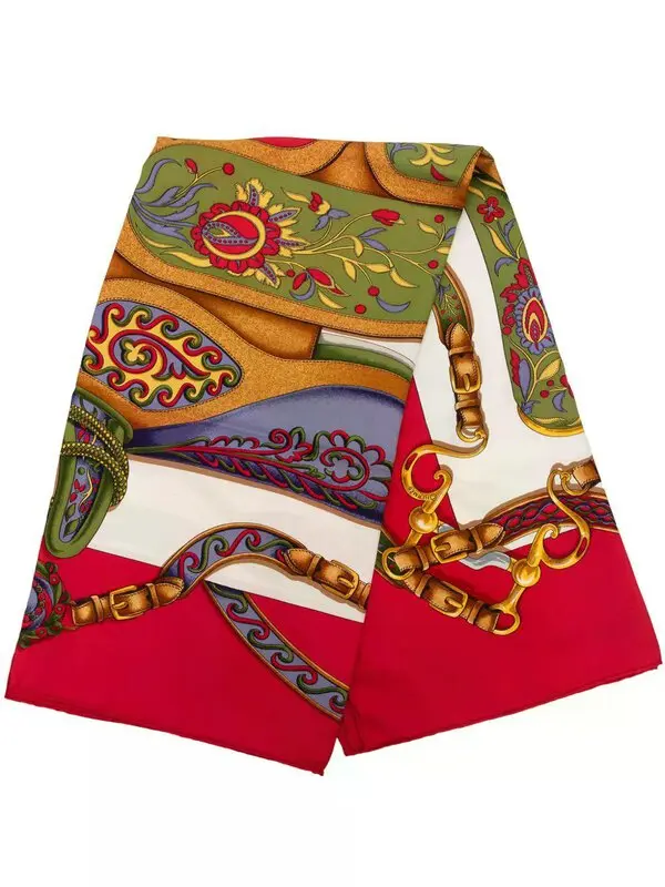 Hermès 1992-2013 Festival Des Amazones Silk Scarf 90 Scarves - Red