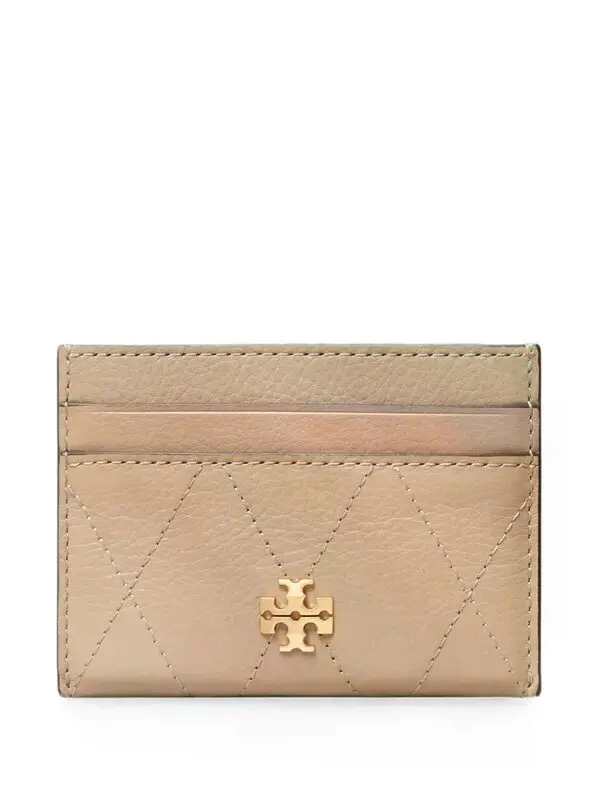 Tory Burch Charlie Quilted Card Holder - Neutrals
