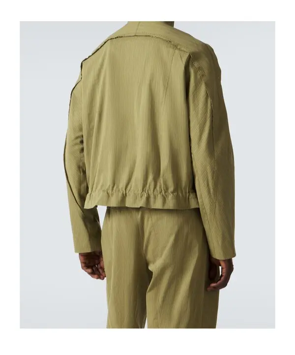 KIKO KOSTADINOV Egret Pinstripe Cotton Blend Jacket