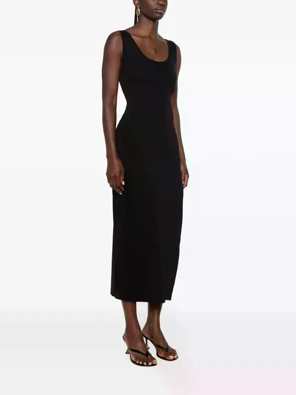 Wardrobe.NYC Side-slit Scoop-neck Midi Dress