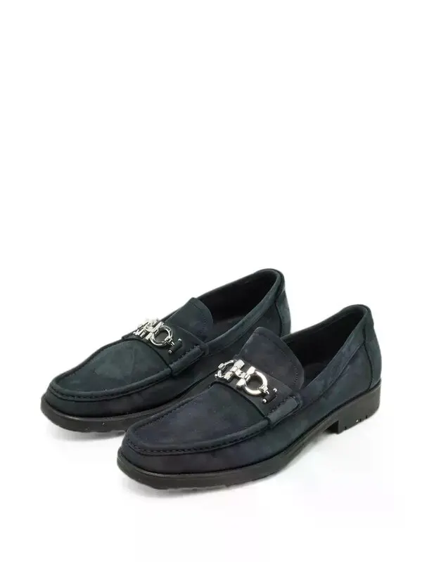 FERRAGAMO Gancini Nubuck Leather Loafers