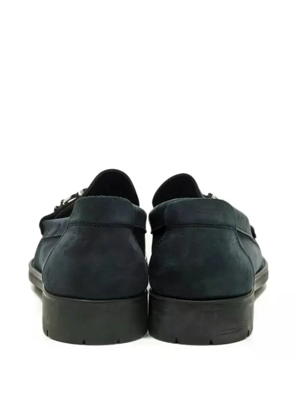 FERRAGAMO Gancini Nubuck Leather Loafers