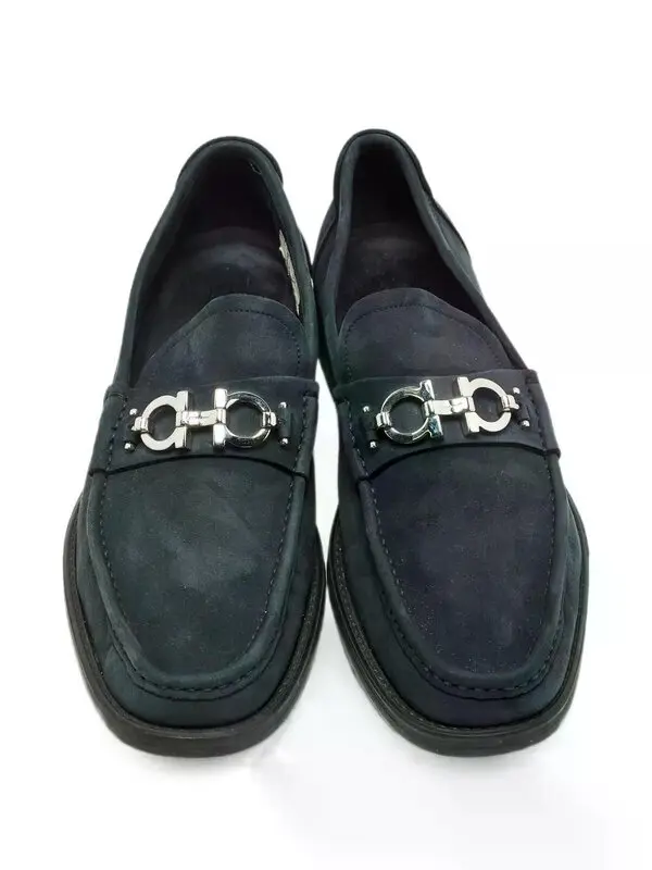 FERRAGAMO Gancini Nubuck Leather Loafers