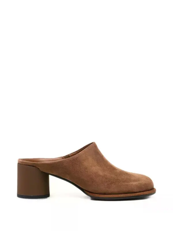 ADRIANNA FERETTI Suede Block-heel Mules