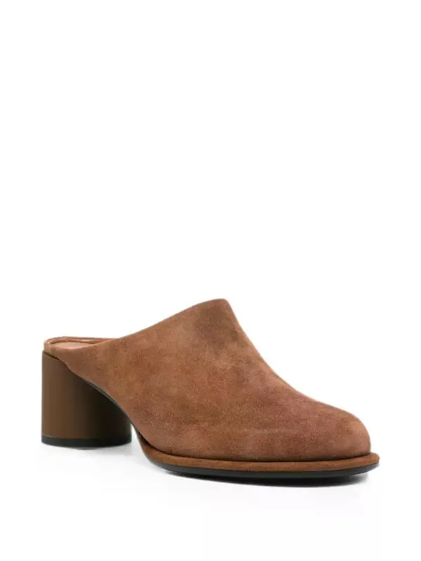 ADRIANNA FERETTI Suede Block-heel Mules