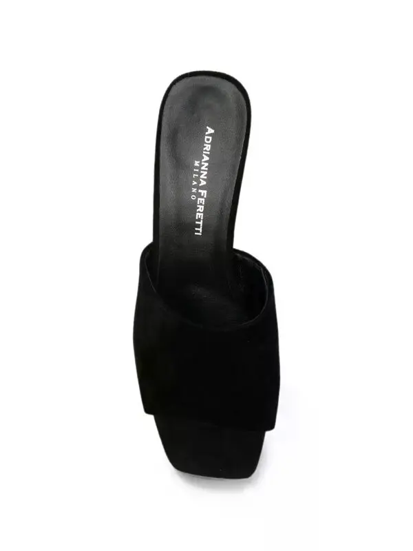 ADRIANNA FERETTI Adrianna Ferretti Crystal Embellished Block Heel Sandals