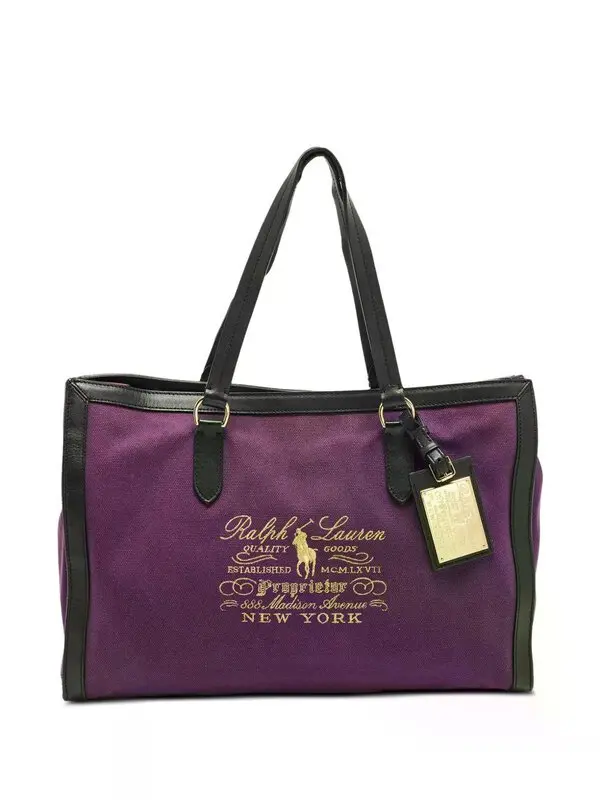 Ralph Lauren Leather Trimmed Tote Bag