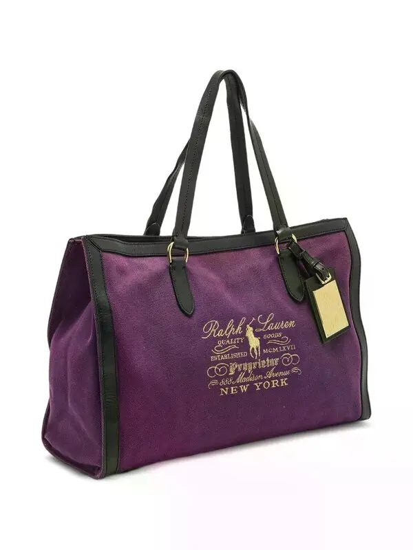 Ralph Lauren Leather Trimmed Tote Bag