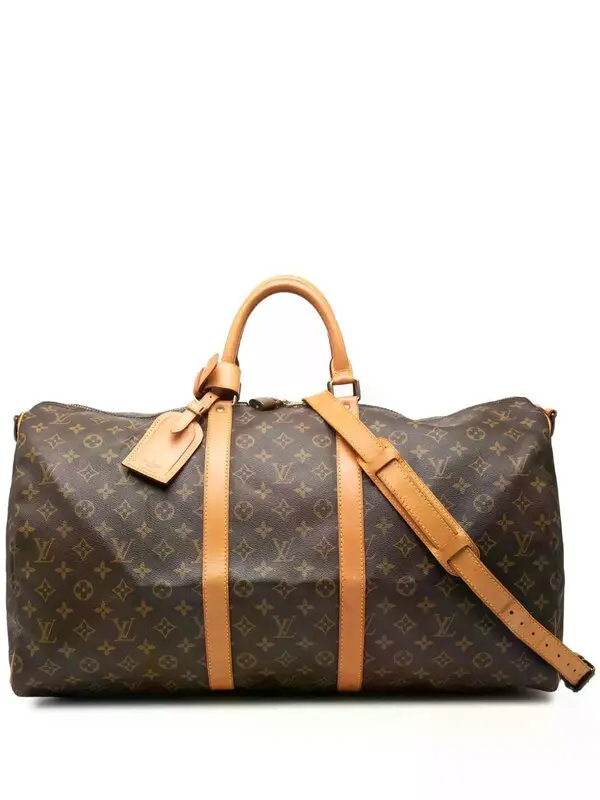 LOUIS VUITTON Keepall Bandoulière 55 Travel Bag - Brown