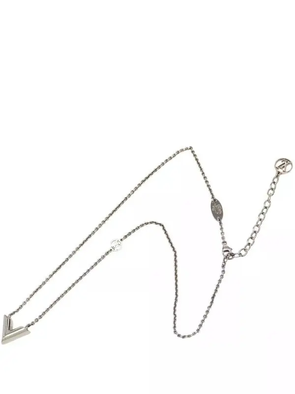 LOUIS VUITTON Essential V Supple Necklace - Silver