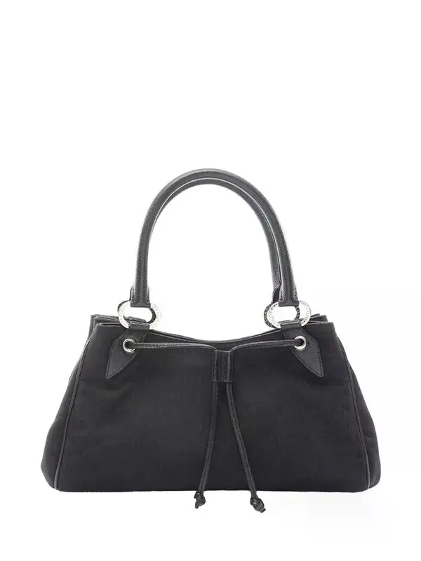 BVLGARI Logomania Canvas Handbag - Black