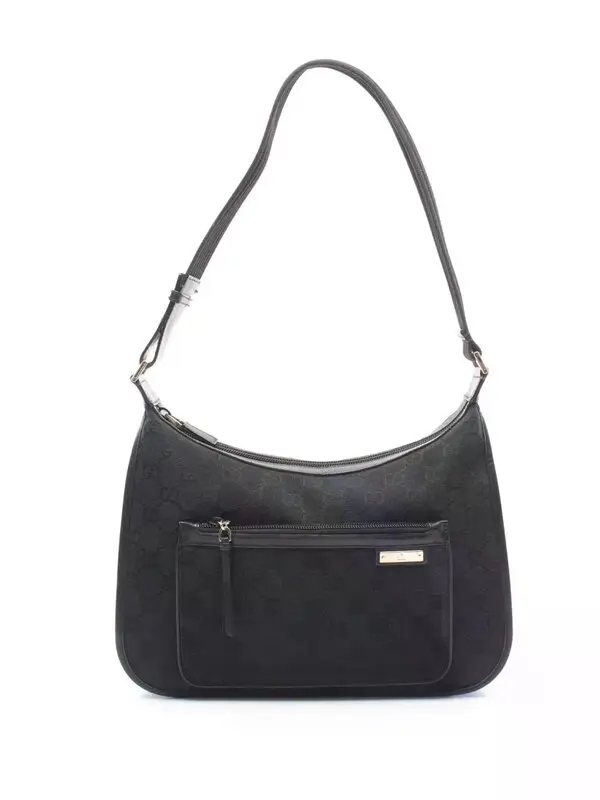 Gucci Gg Canvas Shoulder Bag - Black