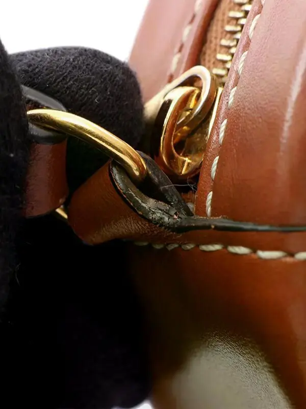 Celine Small Calfskin Cuir Triomphe Oval Crossbody Bag - Brown