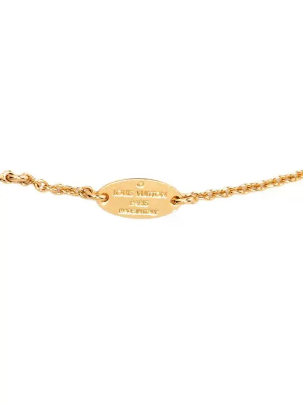 LOUIS VUITTON Essential V Pendant Necklace - Gold