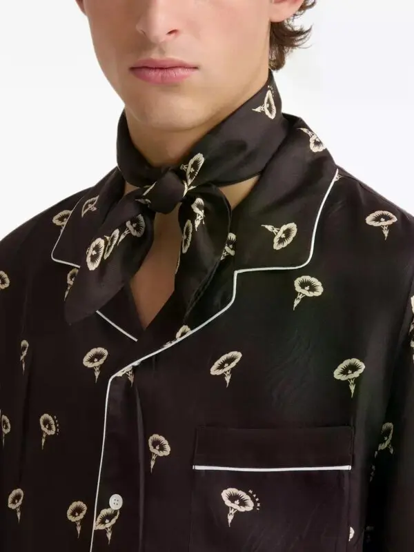 Marni Silk Foulard With Floral Print