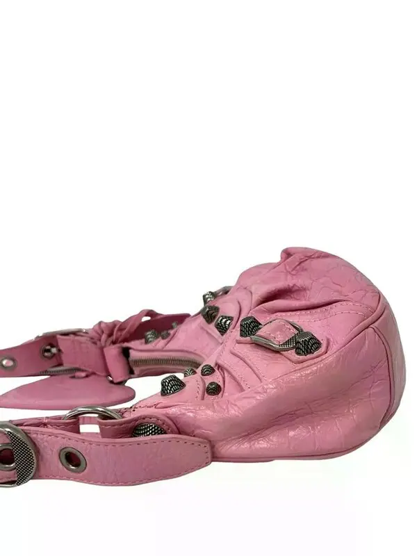 Balenciaga Lambskin Motocross Le Cagole Xs Crossbody Bag - Pink