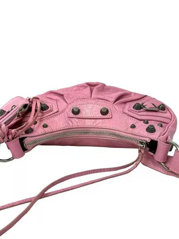 Balenciaga Lambskin Motocross Le Cagole Xs Crossbody Bag - Pink